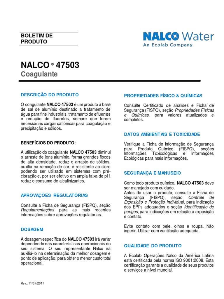 Nalco 47503 | PDF