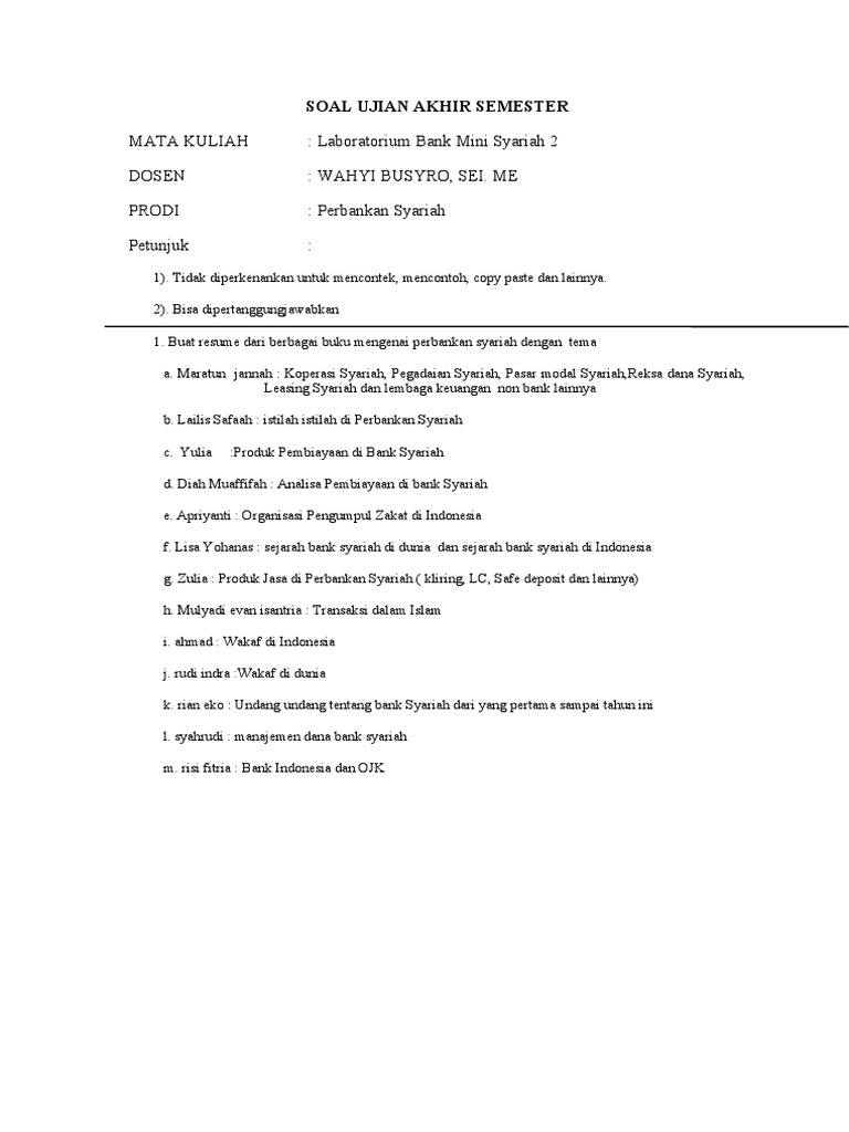 UAS Lab Bank Mini 2 | PDF