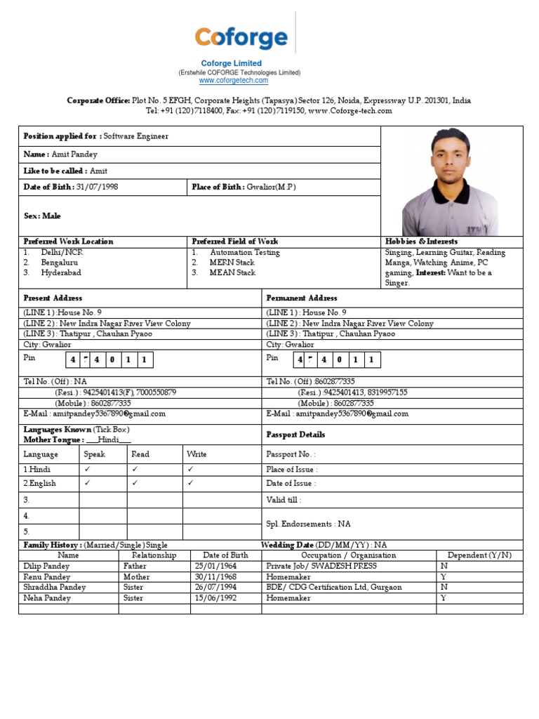 Erstwhile COFORGE Technologies Limited | PDF | Privacy | Information