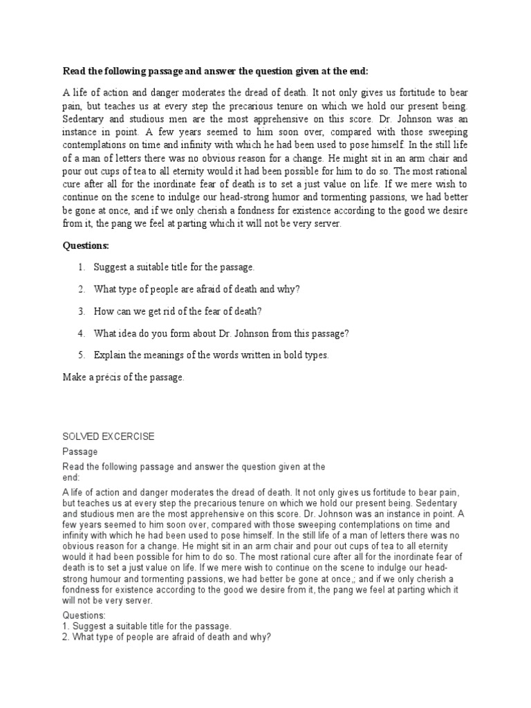 Read The Following Passage and Answer The Question Given at The End ...
