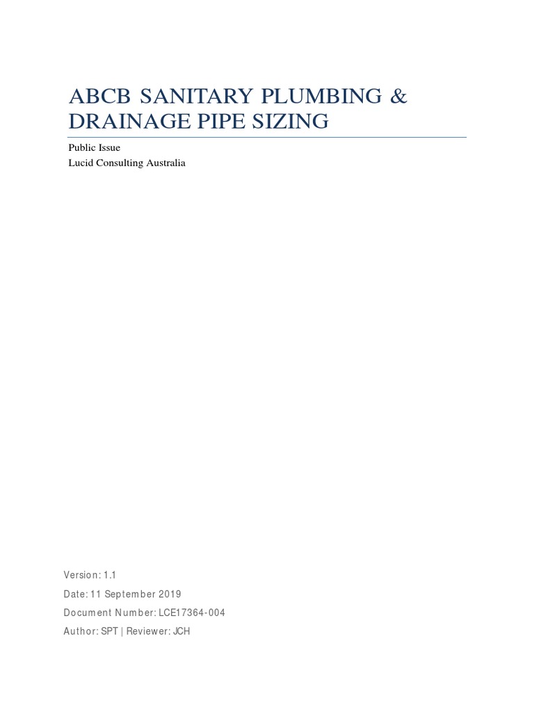 Sanitary Plumbing & Drainage Sizing Report | PDF | Sanitary Sewer ...