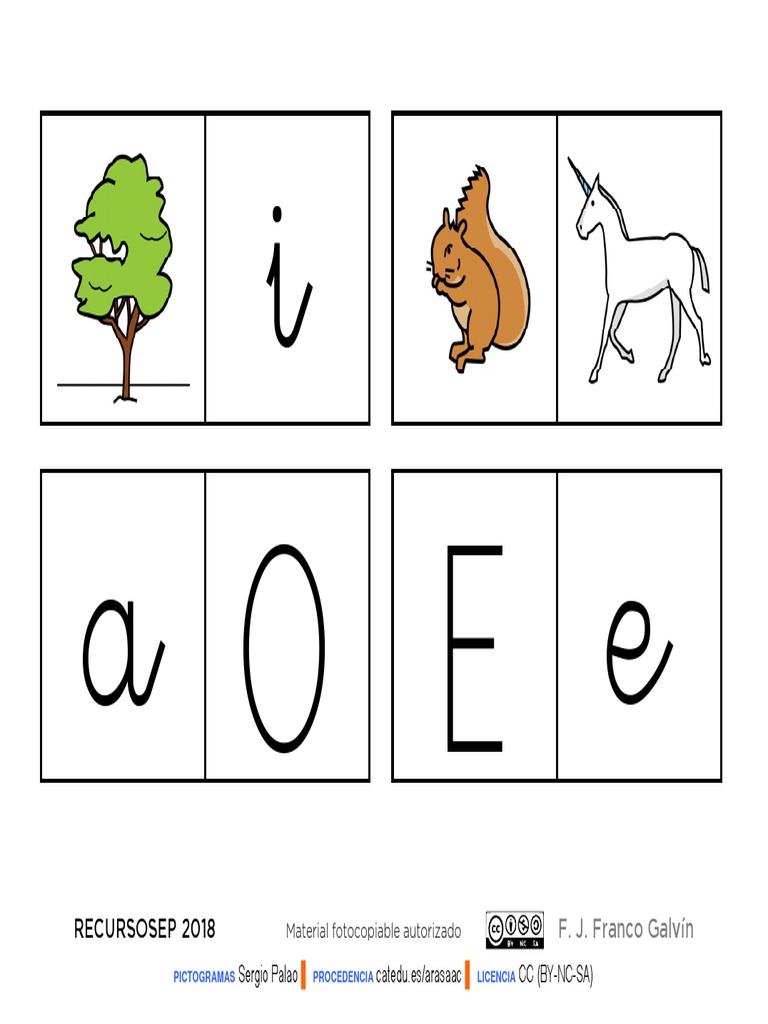 Dominó Vocales A4 | PDF