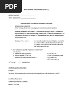 G9 - First Quarter - Worksheet and Performance Task | PDF | Quadratic ...