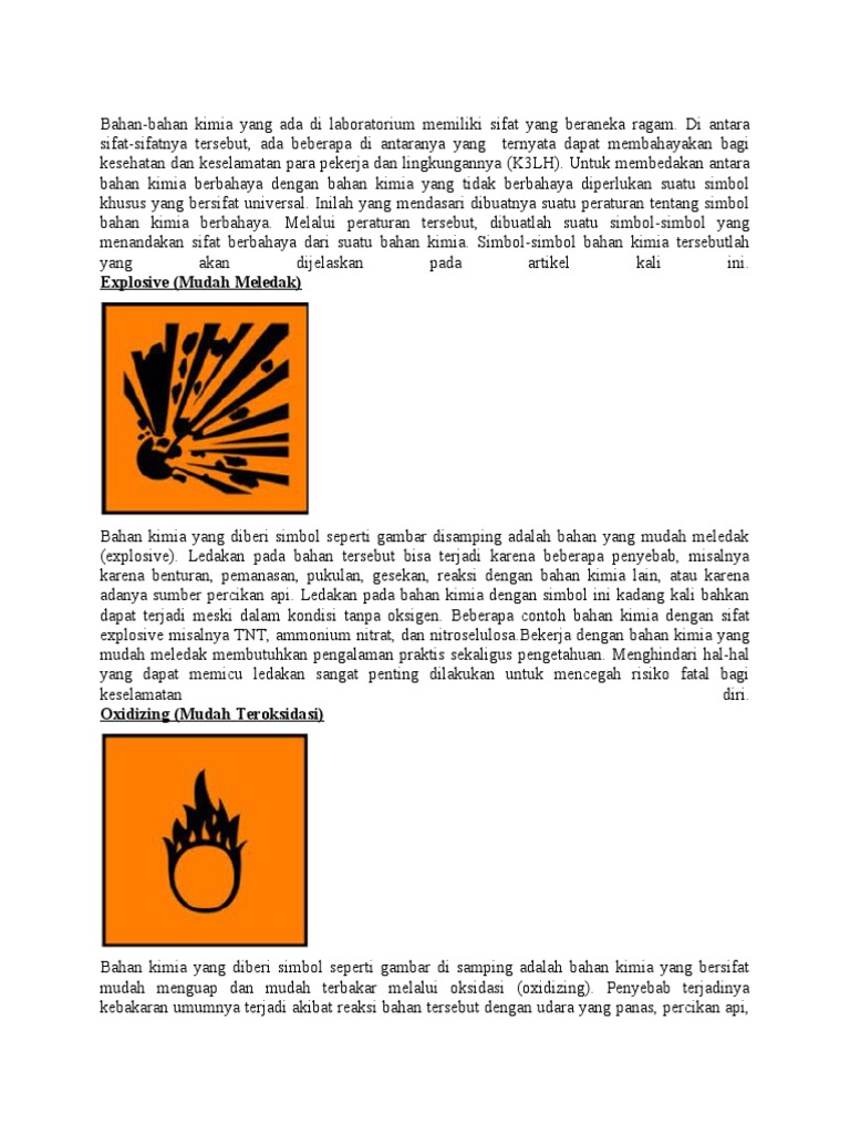 Bahan Dan Simbol Bahan Kimia | PDF