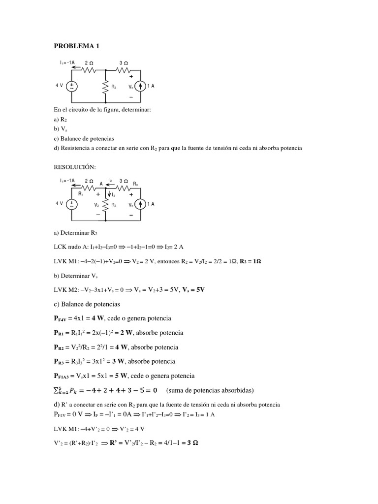 Ejercicios Tema 2 | PDF | Circuitos electrónicos | Circuitos electricos
