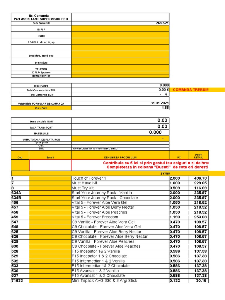 Formular de Comanda | PDF | Skin Care | Bees