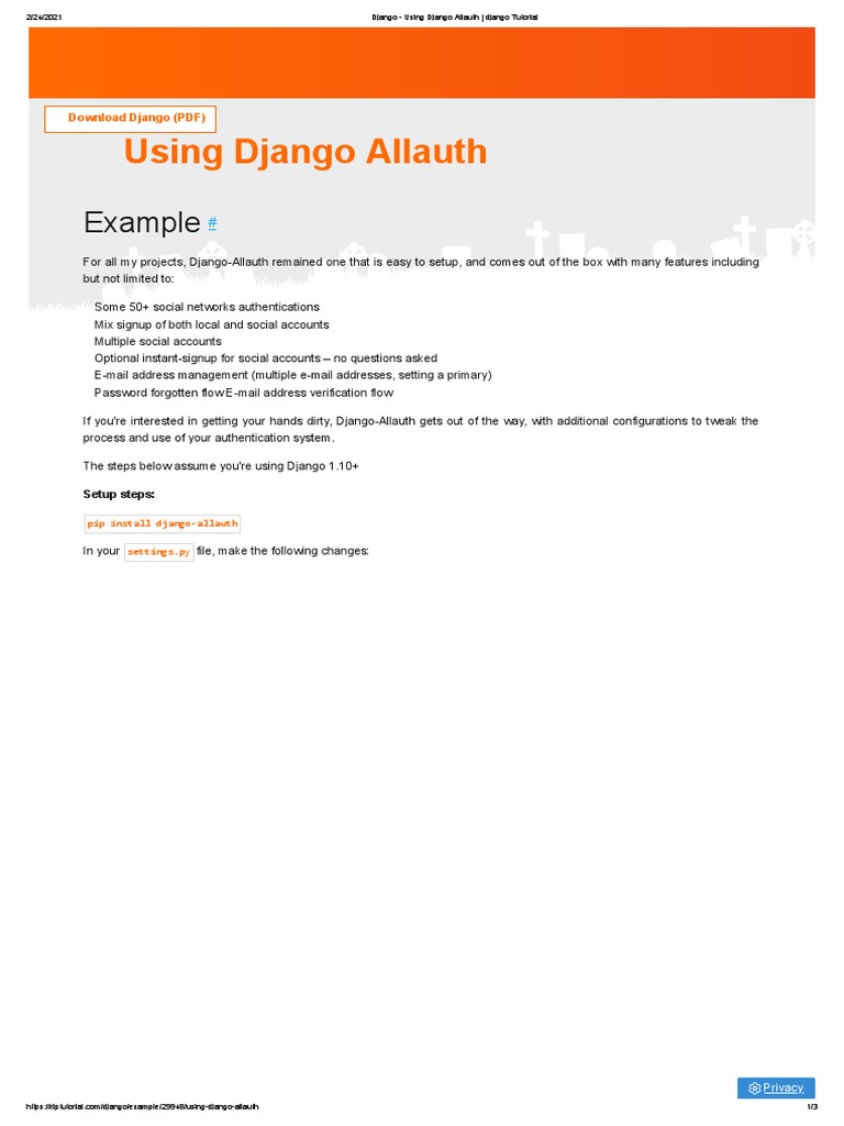 Django Allauth Setup Guide | PDF | Information Technology Management | Cyberspace
