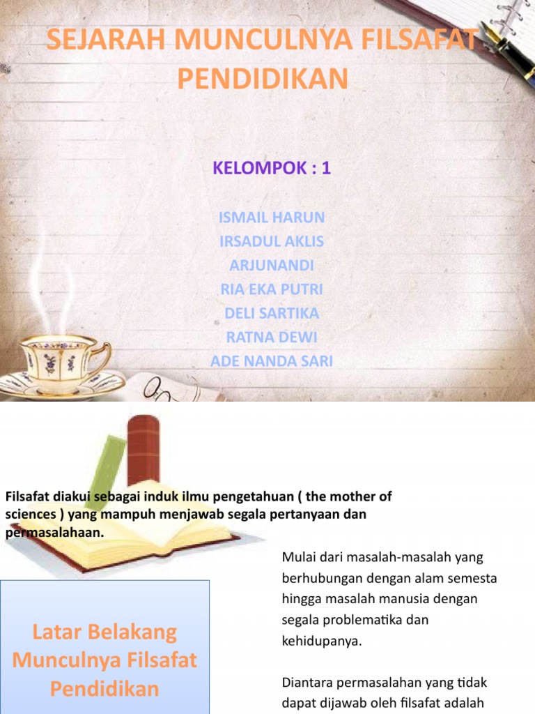 Sejarah Munculnya Filsafat Pendidikan | PDF