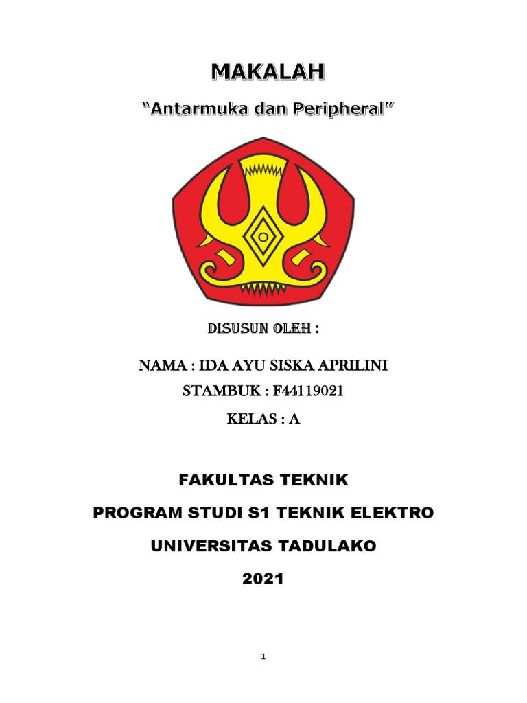 Makalah Antarmuka Dan Peripheral, Interface | PDF