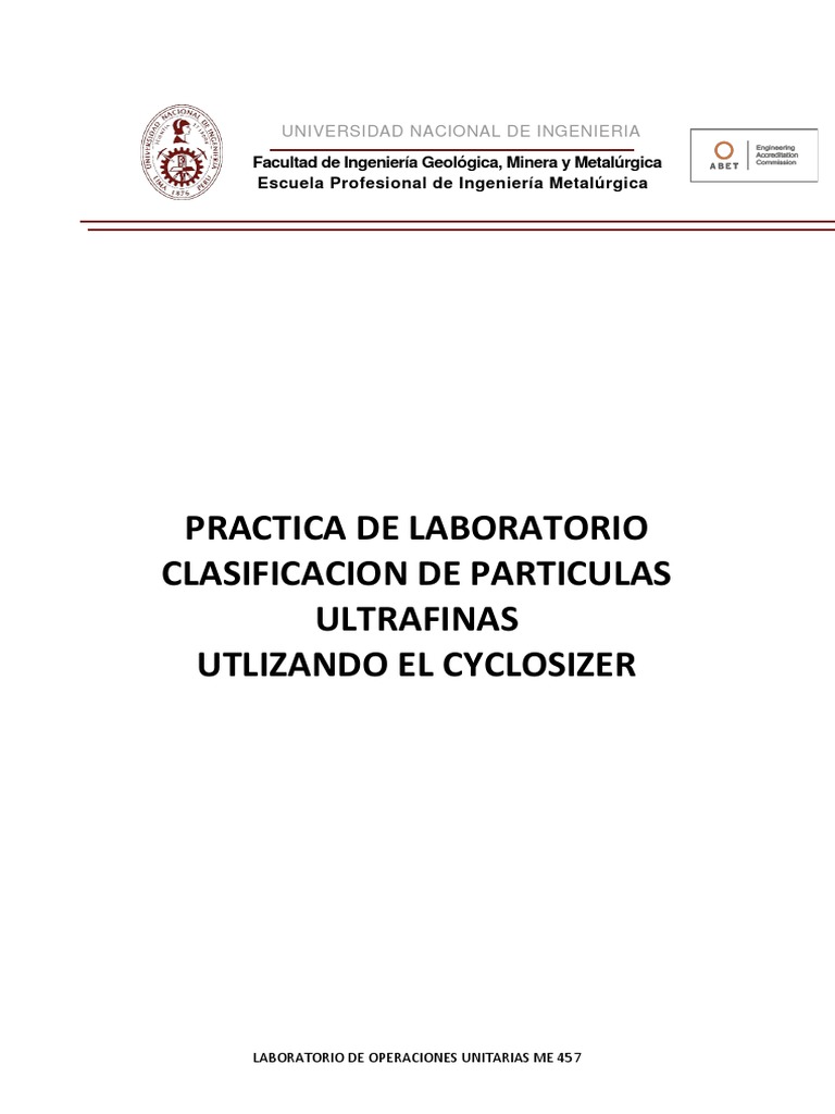 Clasificación de Partículas Ultrafinas | PDF | Densidad | Agua