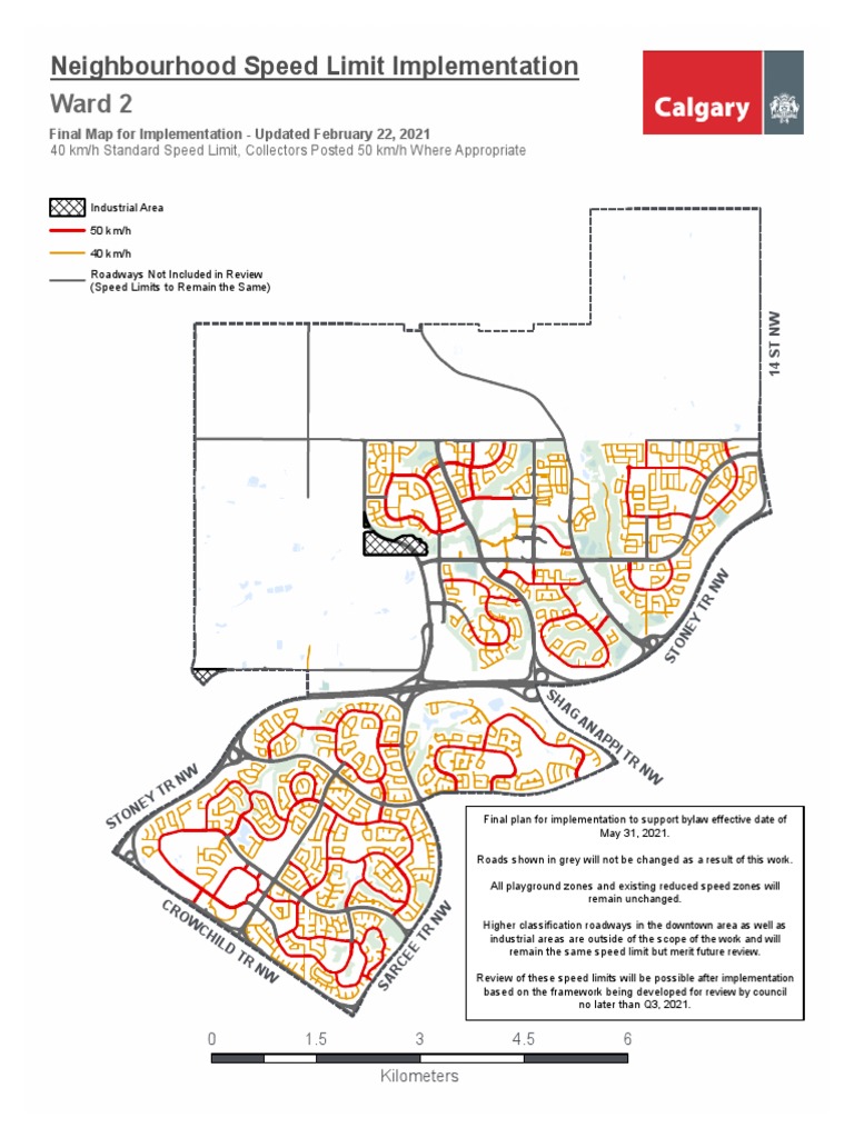 Neighbourhood Speed Limit Map Ward2 | PDF | Road Infrastructure ...