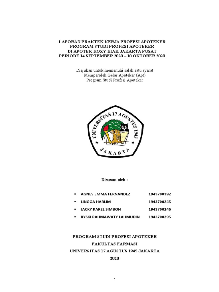 Rev 5 Laporan Pkpa Apotek Roxy Biak (Sep-Okt) | PDF