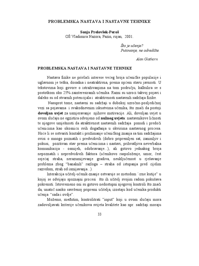 Problemska Nastava1 | PDF