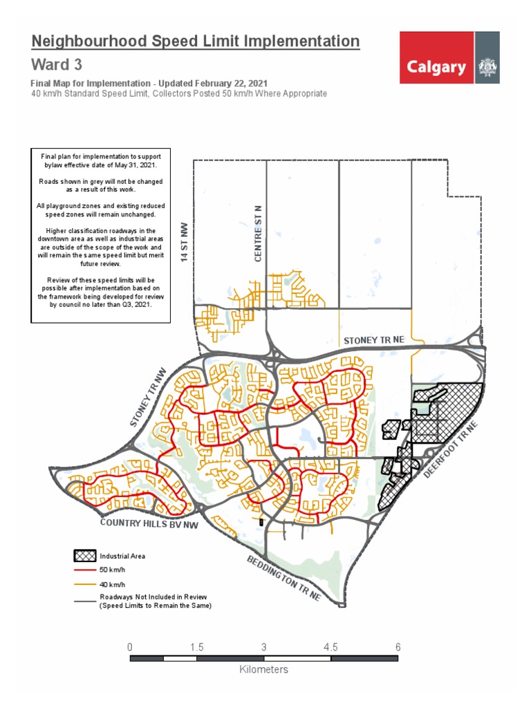 Neighbourhood Speed Limit Map Ward3 | PDF | Transportation Engineering ...