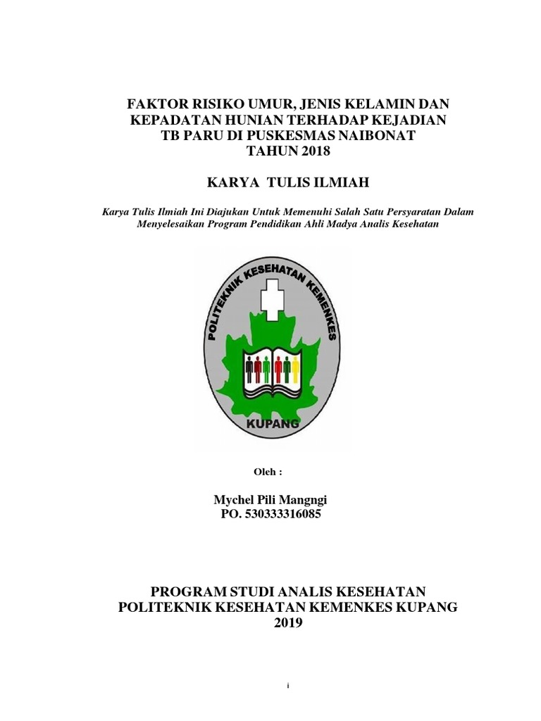 Faktor Risiko Umur, Jenis Kelamin Dan Kepadatan Hunian Terhadap ...