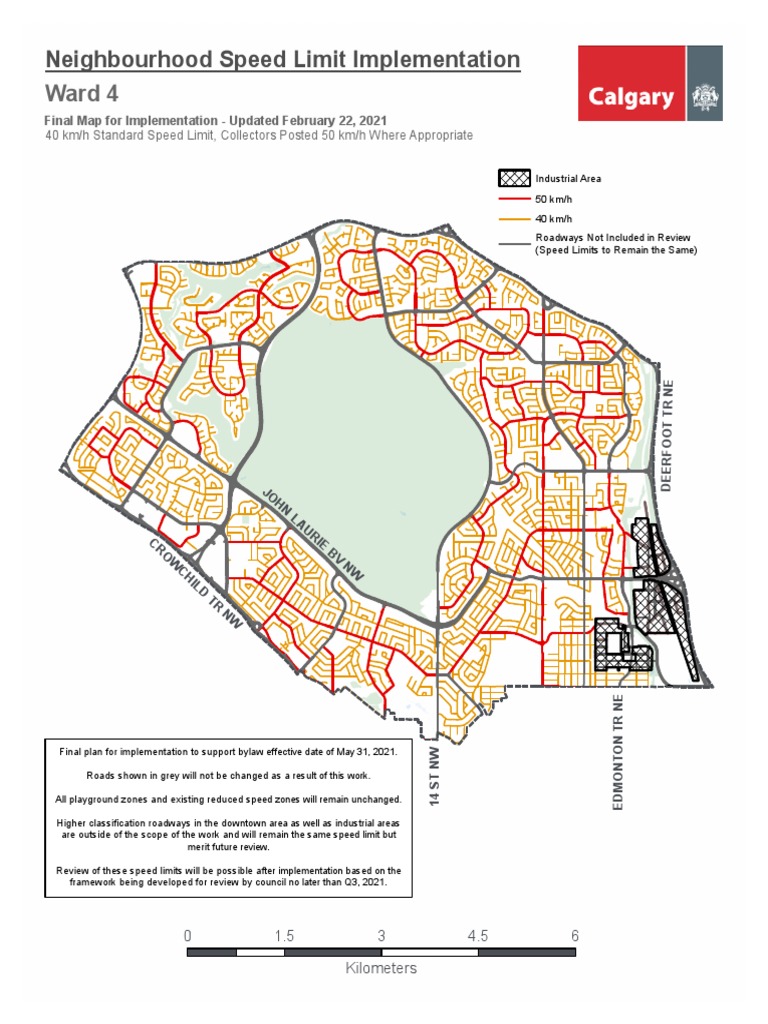 Neighbourhood Speed Limit Map Ward4 | PDF | Road Infrastructure ...