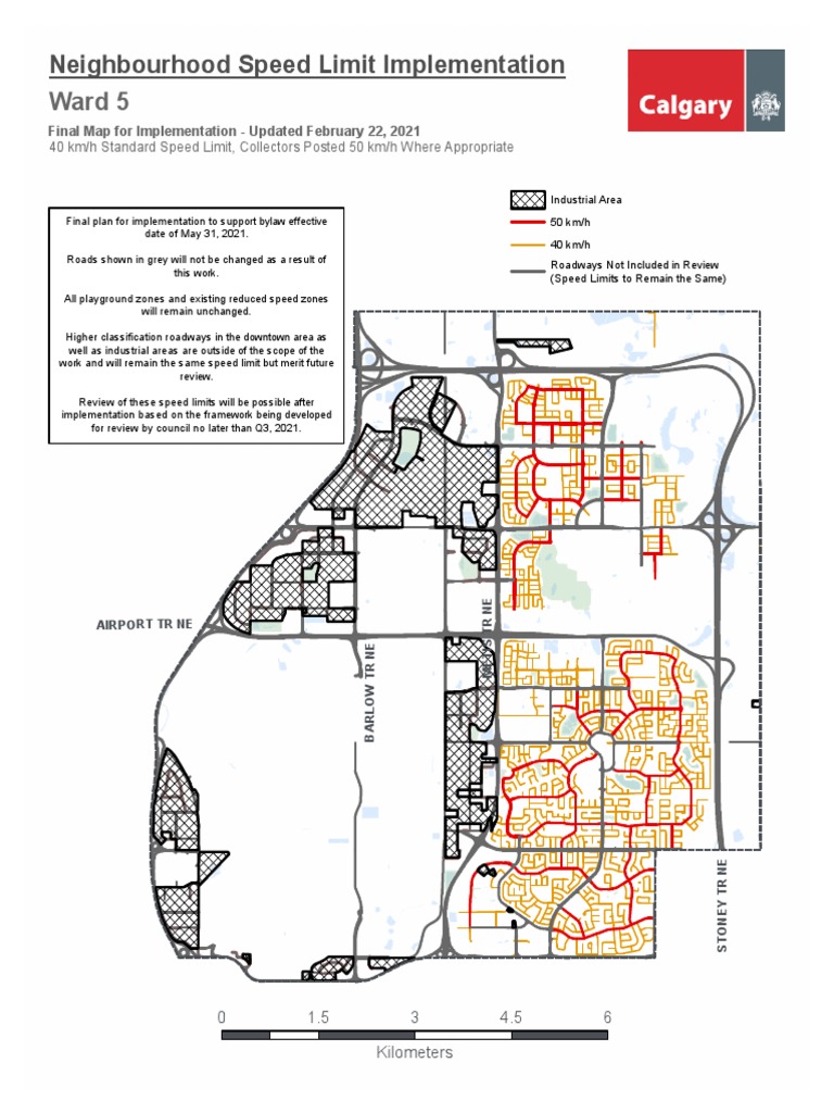 Neighbourhood Speed Limit Map Ward5 | PDF