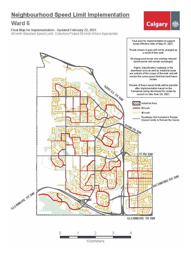Ward 6 Speed Limit Implementation Map | PDF | Speed Limit | Land Transport