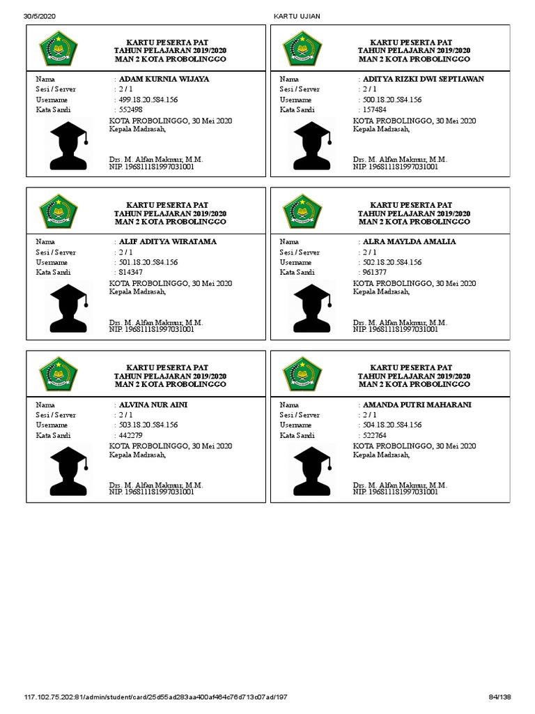 Kartu CBT Xii Ipa 2 | PDF