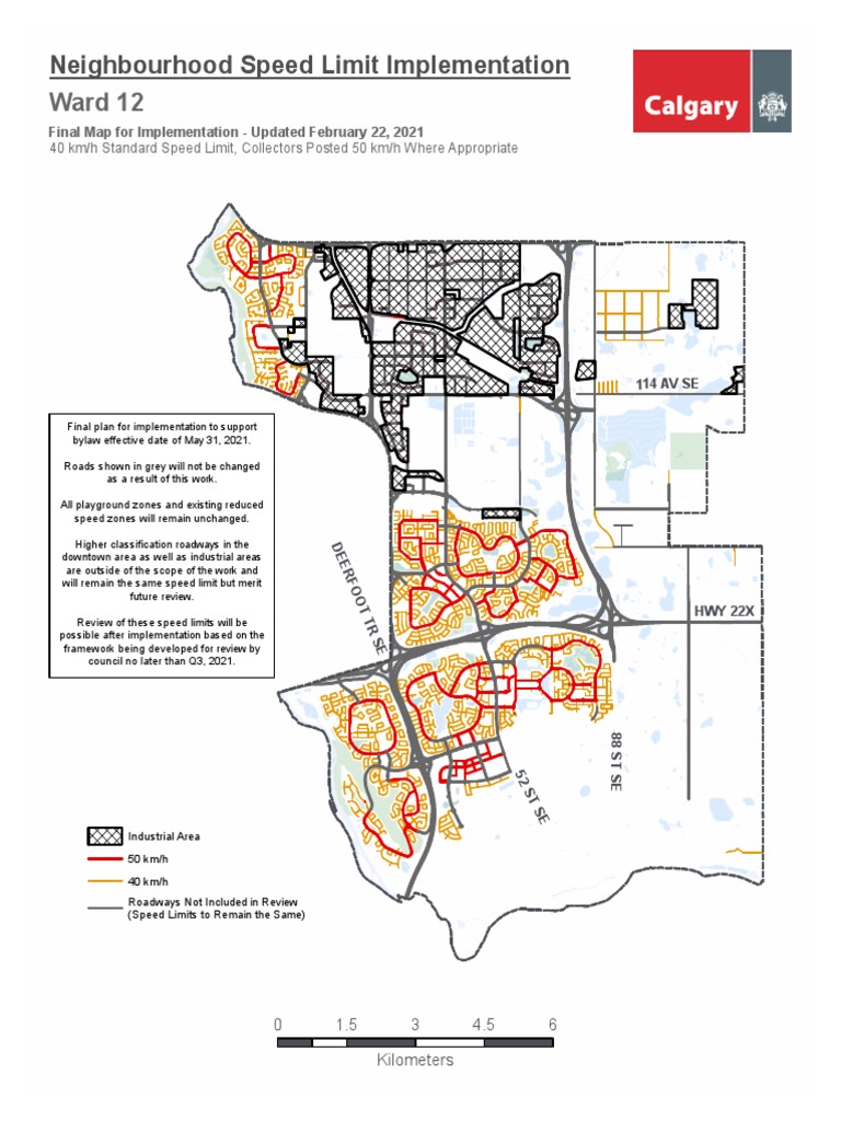 Neighbourhood Speed Limit Map Ward 12 | PDF