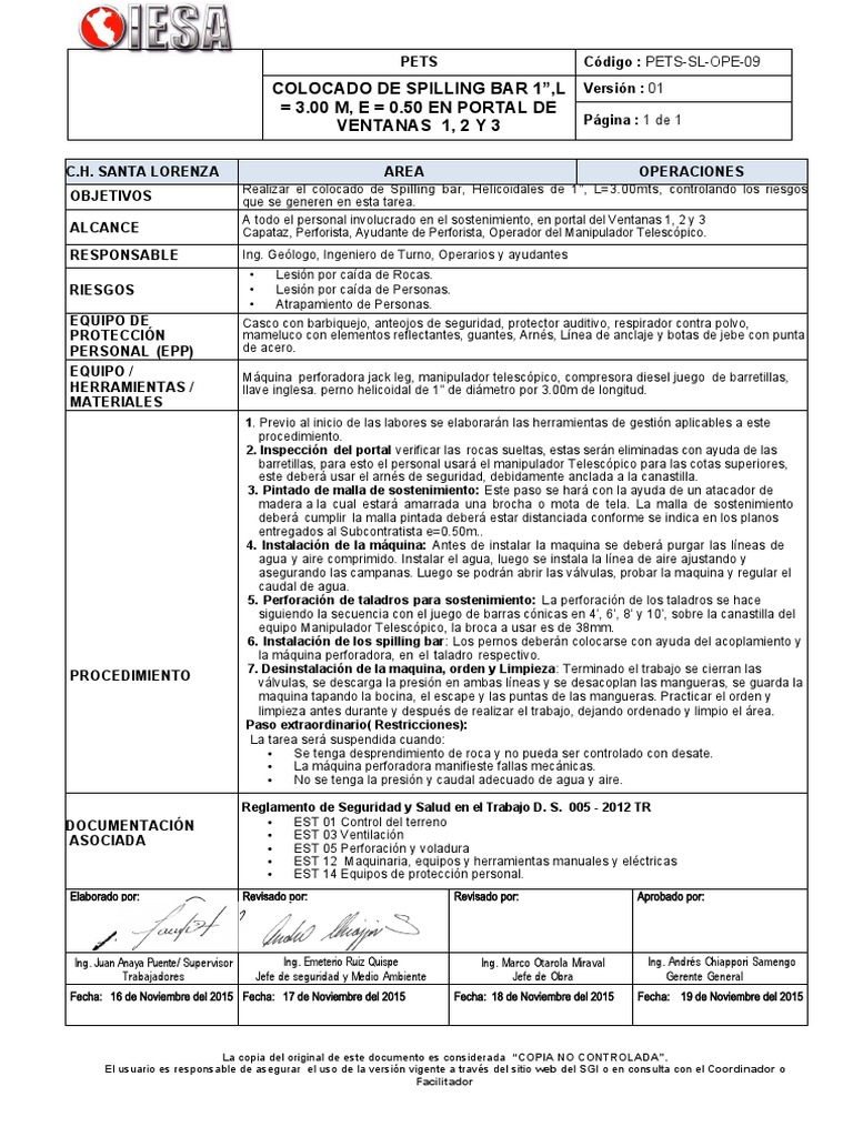 09 Colocado de Spilling Bar | PDF | Naturaleza