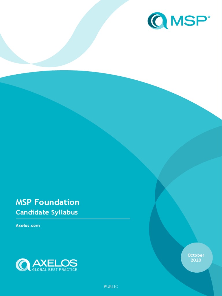 MSP 5th Edition Foundation - CandidateSyllabus | PDF | Question | Test ...