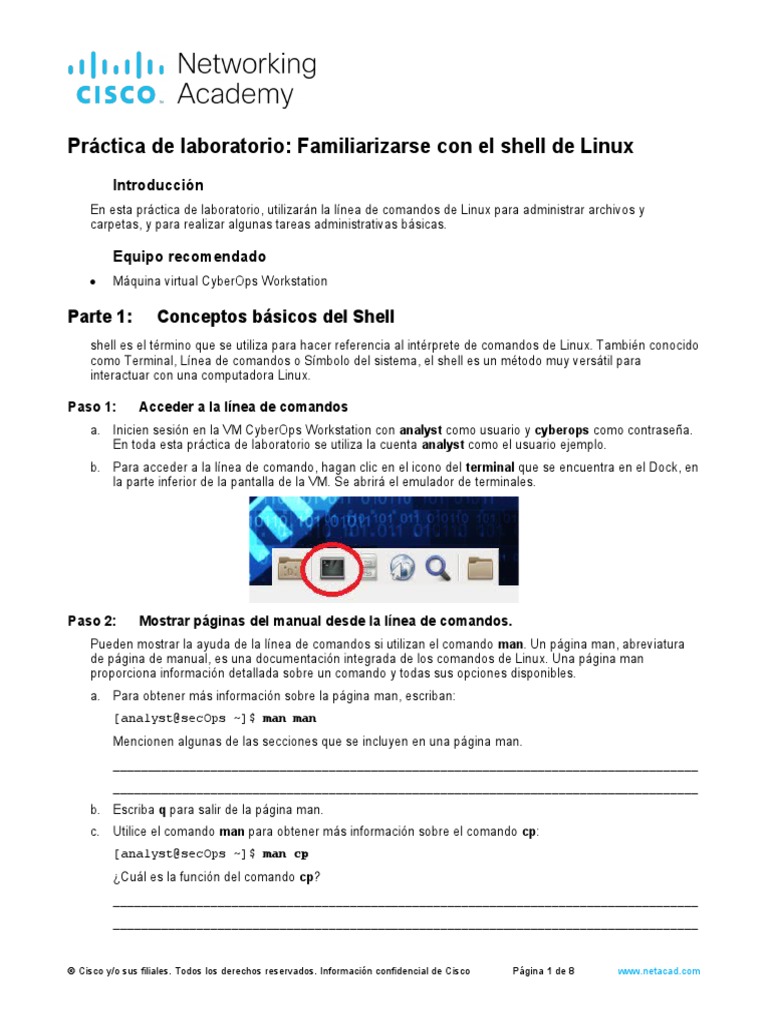 3.1.2.7 Lab - Getting Familiar With The Linux Shell | PDF | Interfaz de línea de comando ...