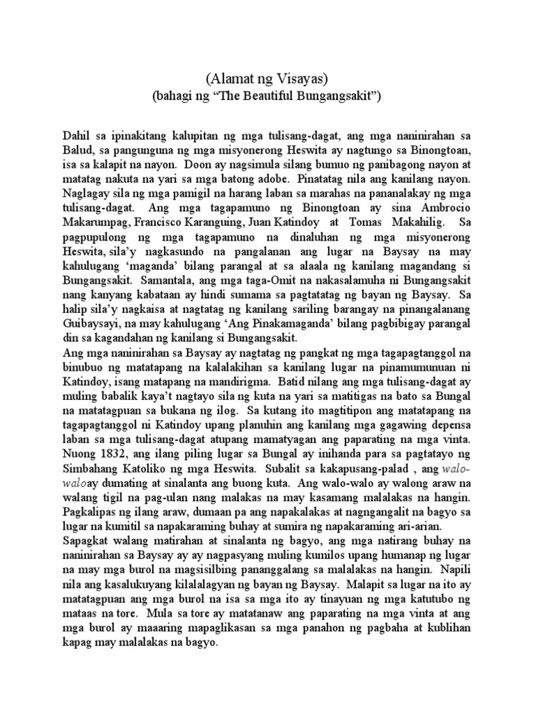 Alamat NG Visayas | PDF