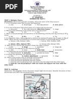 Science 7 - 1st Quarter Exam | PDF | Solution | Solubility