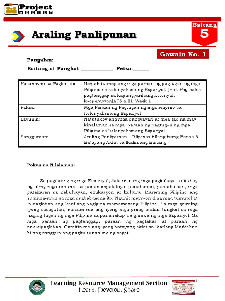 G5 Q3 Ap As1.fv | PDF