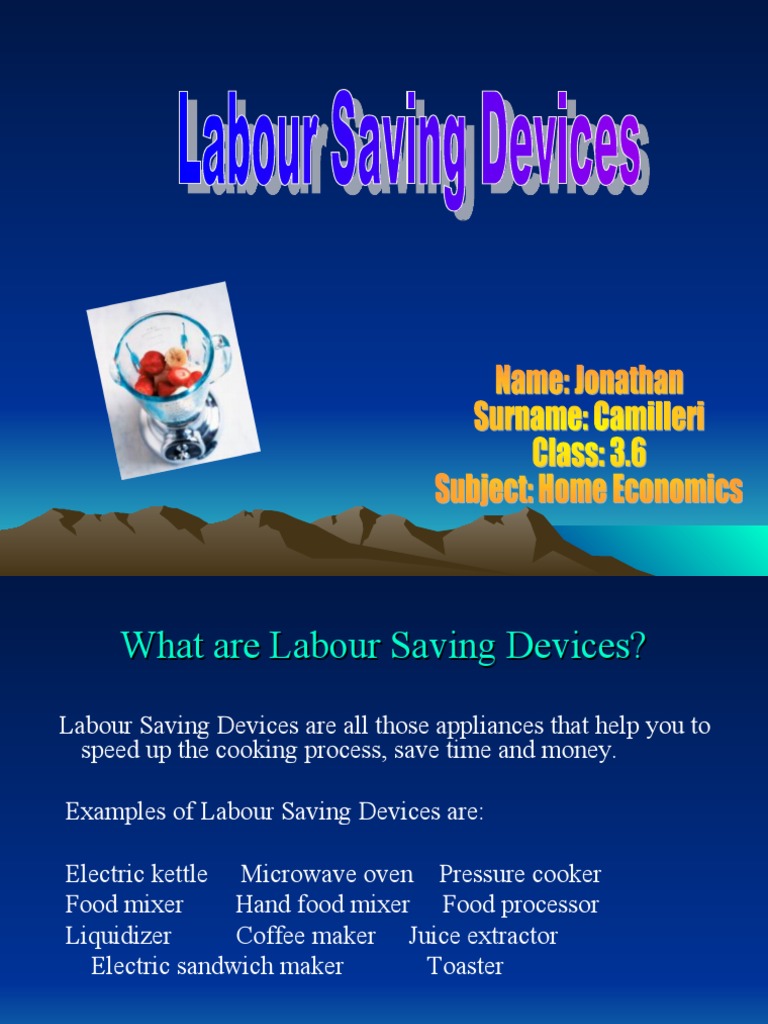 Labour Saving Devices | PDF | Kitchen Stove | Oven