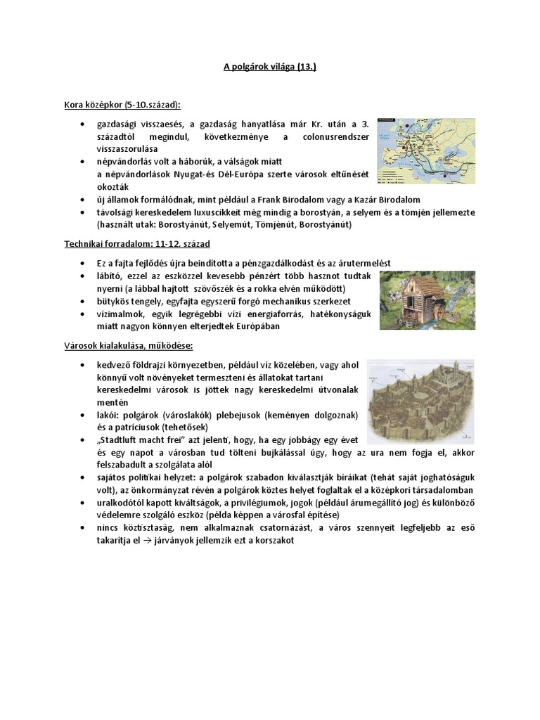 Hanna Sinka - Polgárok Világa, Feladat | PDF