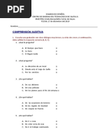 Test de nivel de español A1-A2 | PDF | Ocio
