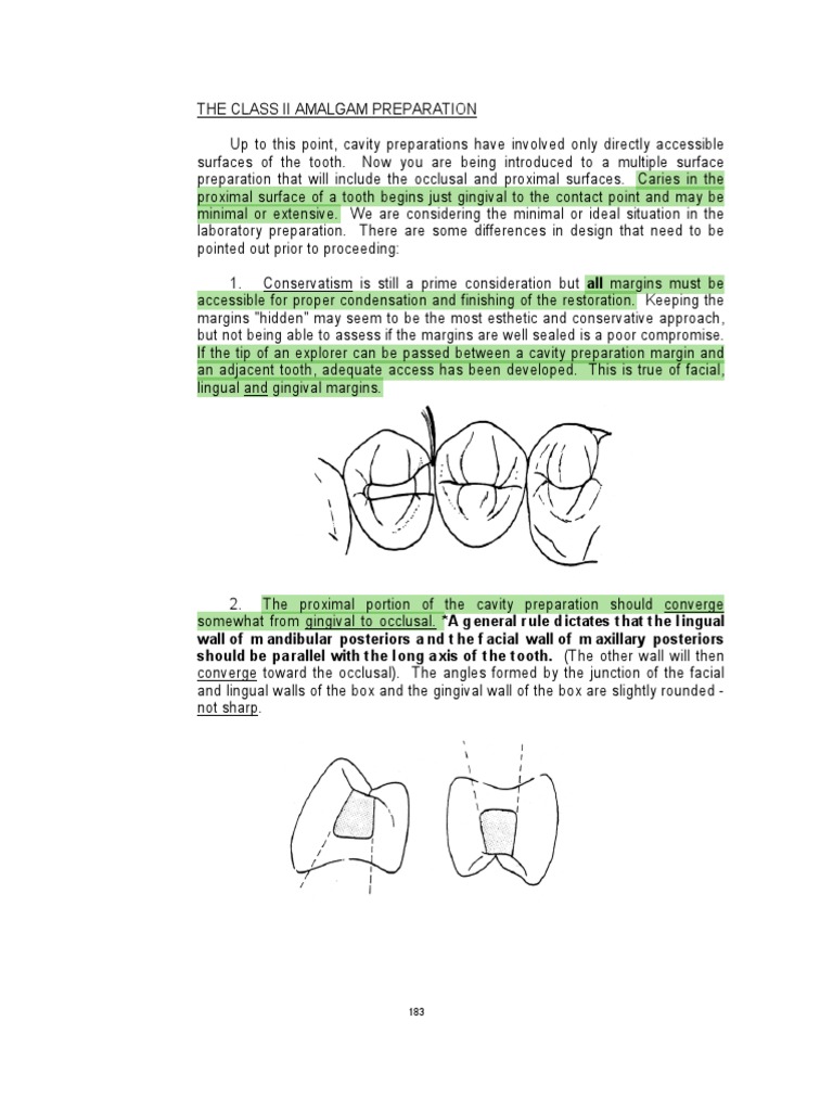 Class 2 Instructions | PDF | Mouth | Dentistry Branches