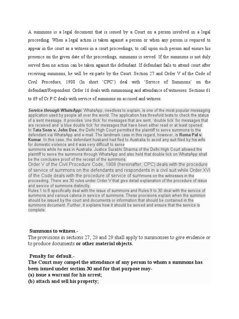 Summons To Witness. | PDF | Summons | Legal Procedure