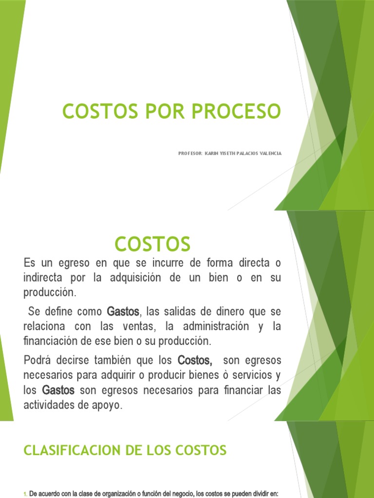 Costos Por Proceso | PDF | Costo | Empresas