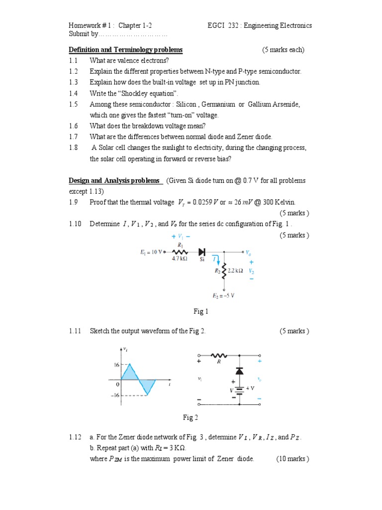 Definition and Terminology Problems | PDF | Diode | Rectifier