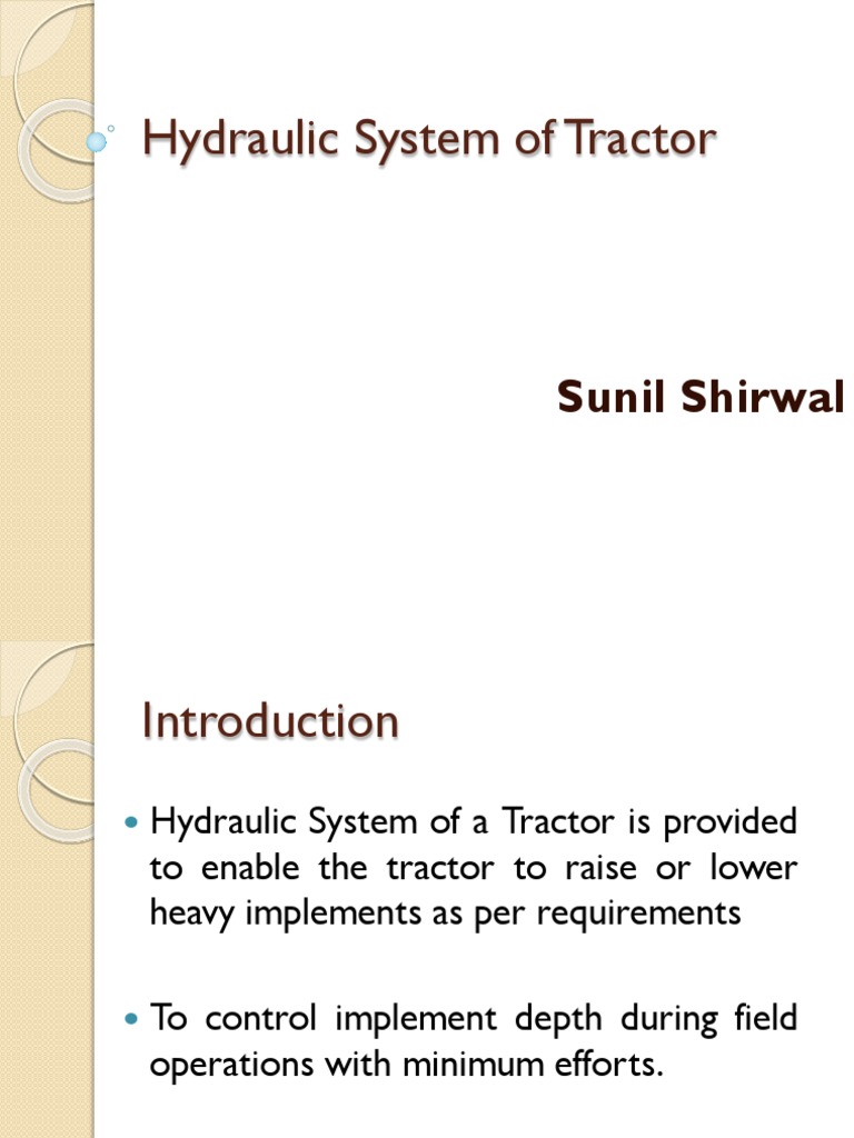 Understanding Tractor Hydraulic Systems | PDF | Valve | Pump