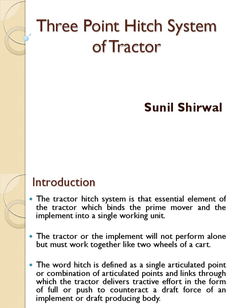 Three Point Hitch System Explained | PDF | Tractor | Mechanical Engineering