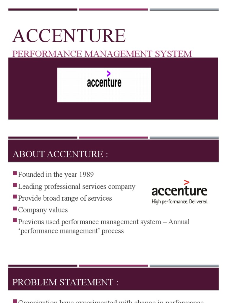 Accenture: Performance Management System | PDF