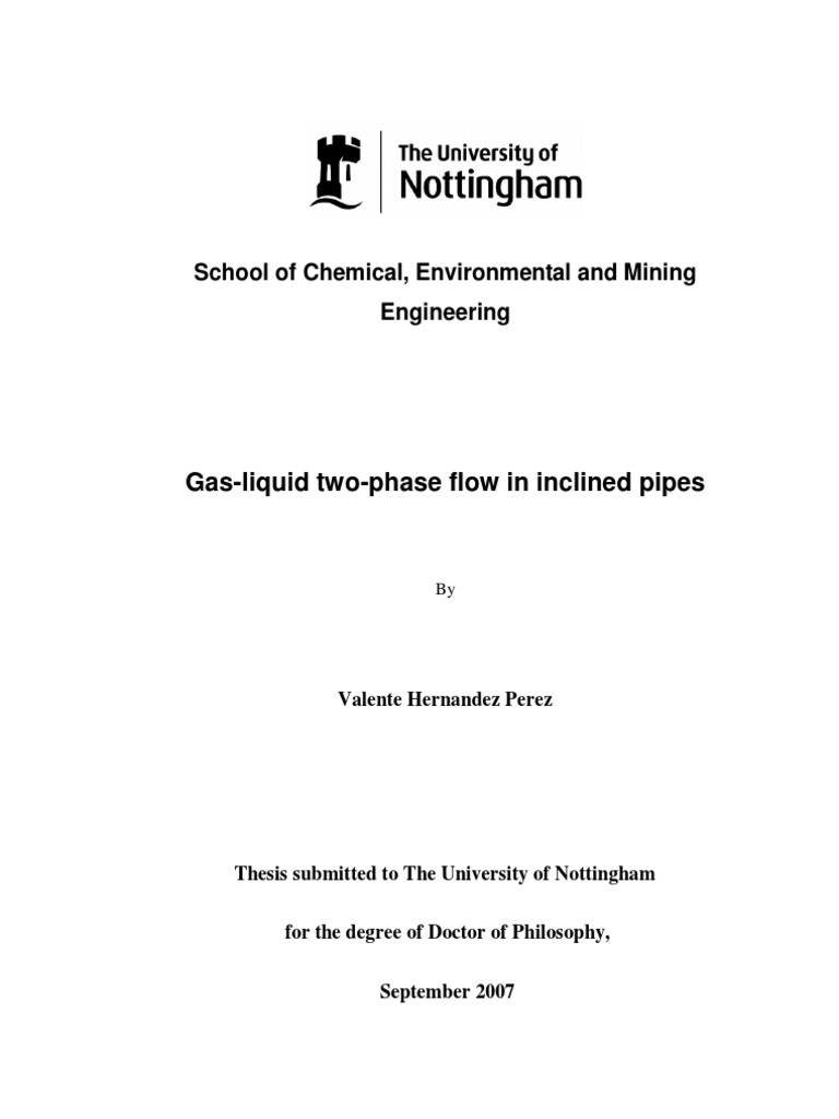 Gas-Liquid Flow in Inclined Pipes Study | PDF | Fluid Dynamics ...