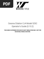Working Title CJ4 User Guide v0.12.10 | PDF | Takeoff | Vehicles