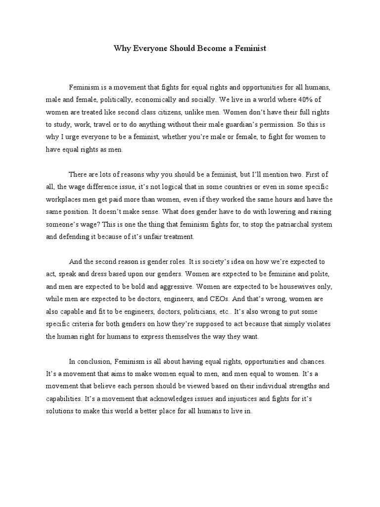 Why Everyone Should Be Feminists | PDF