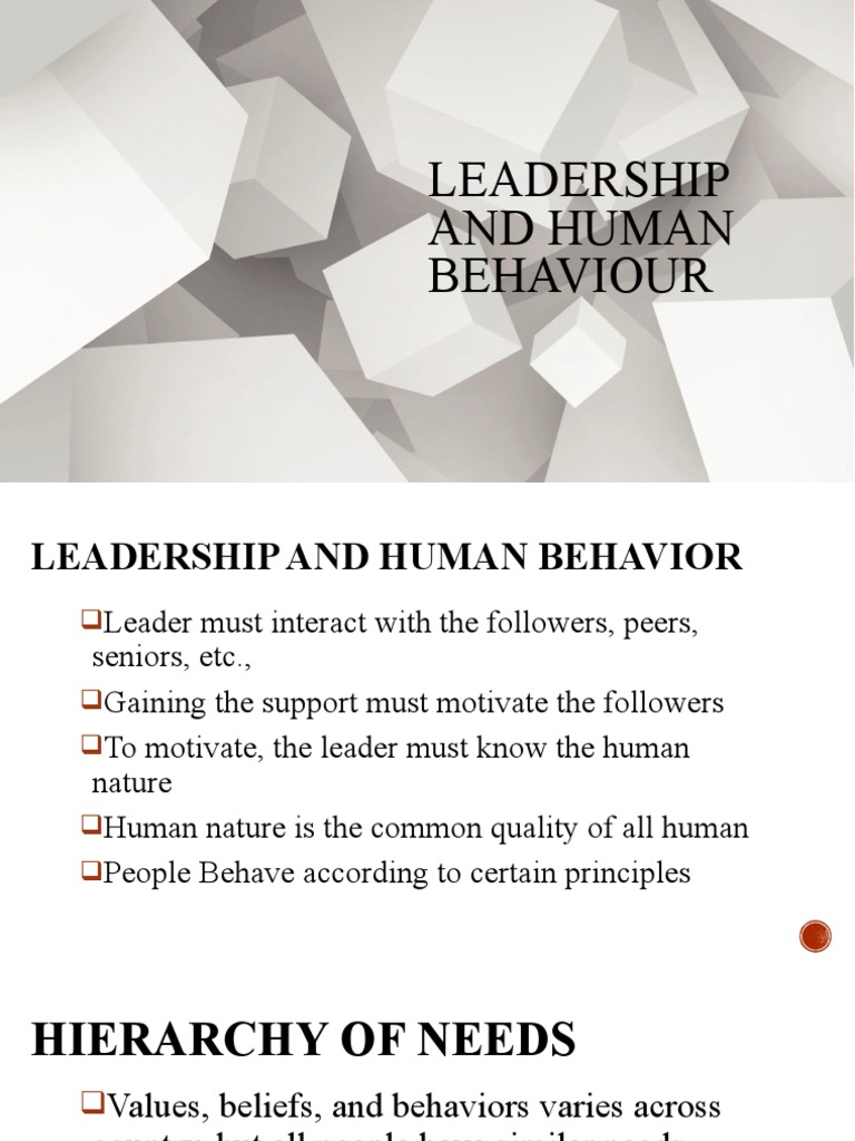 Leadership and Human Behaviour | PDF | Motivation | Motivational