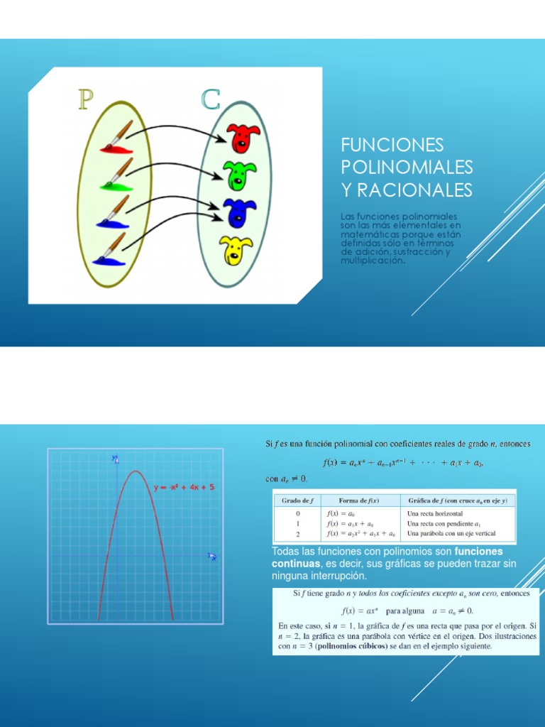 4 Funciones Polinomiales y Racionales Parte 1 | PDF