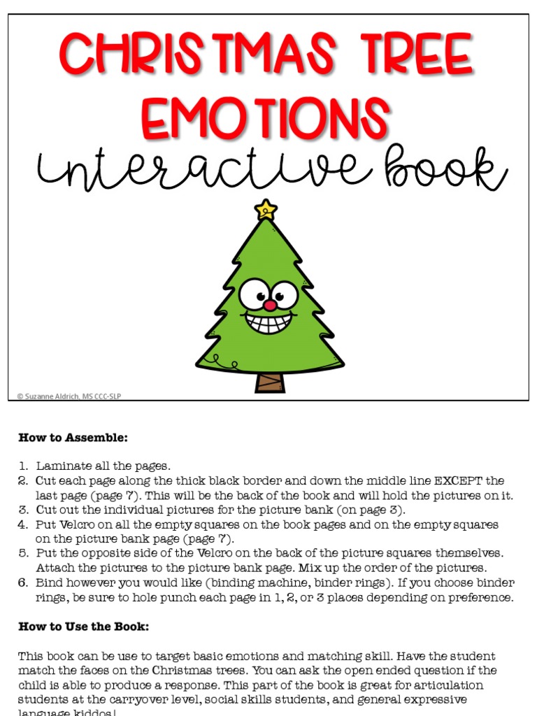 Christmas Tree Emotions: Interactive Book | PDF | Human Nature ...