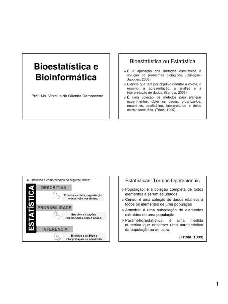 BIOESTATÍSTICA - Resumo - Bioestatistica | PDF | Amostragem ...