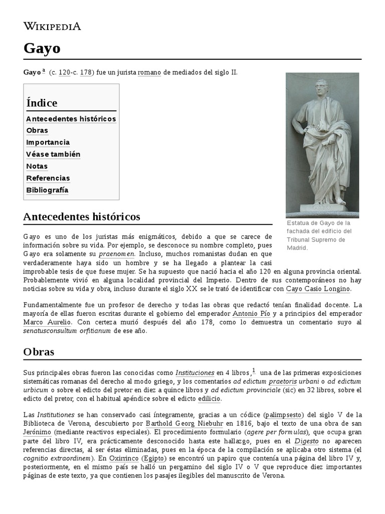 Biografía Y Obras De Gayo Jurista Romano Pdf Ley Romana Roma Antigua
