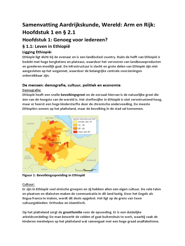 Samenvatting Aardrijkskunde Arm en Rijk | PDF