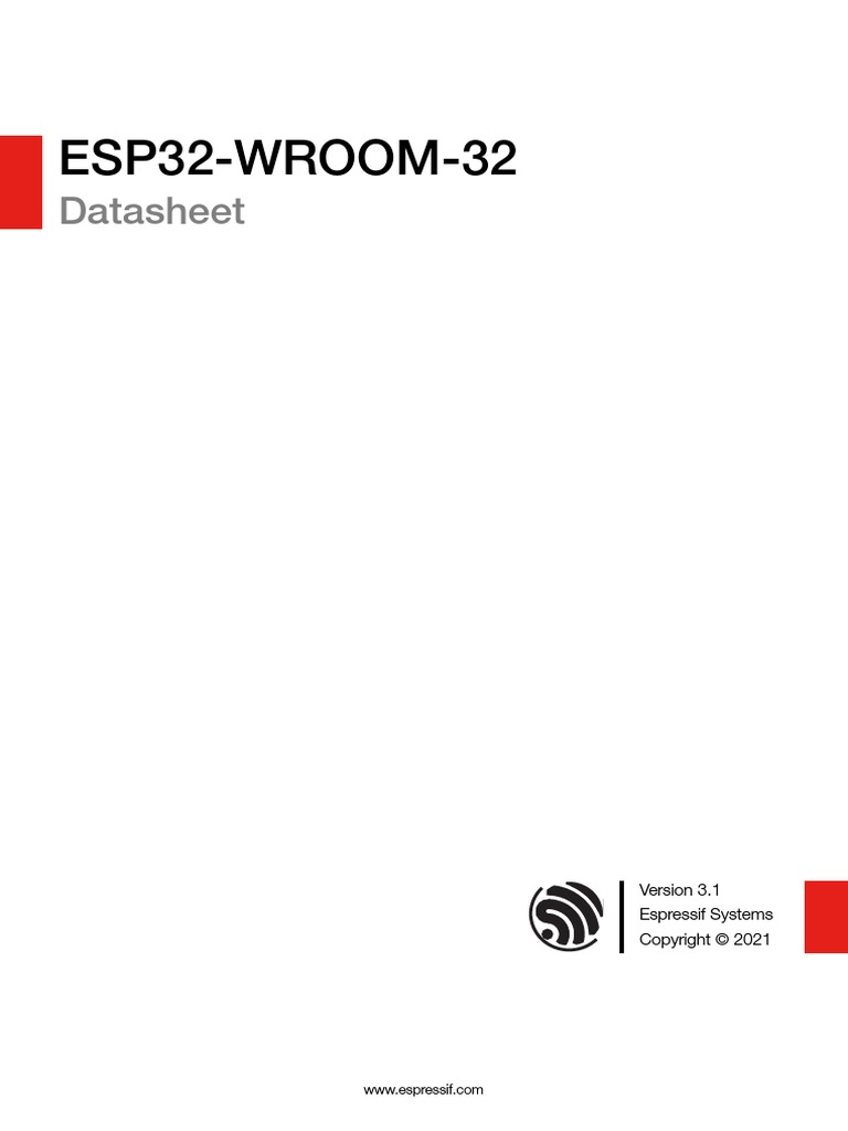 Esp32-Wroom-32 Datasheet en | PDF | Flash Memory | Random Access Memory